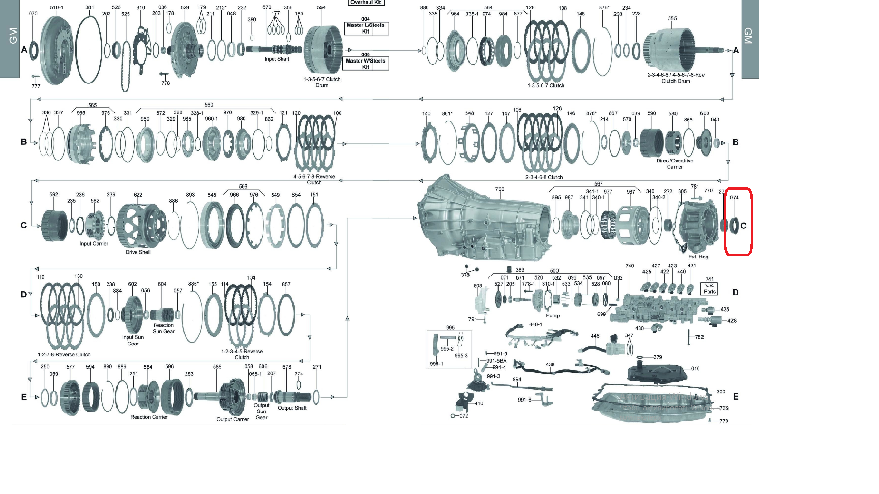 Seal Extension Housing 6L45E 6L50E 8L45 B37363 24228876 24137572626 ...