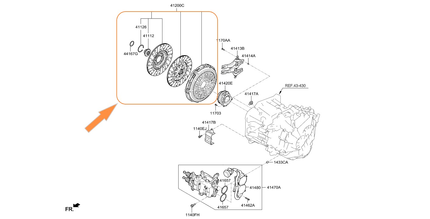 Dual clutch HYUNDAI | KIA D7GF1 7DCT | 412002D101 41200-2D101