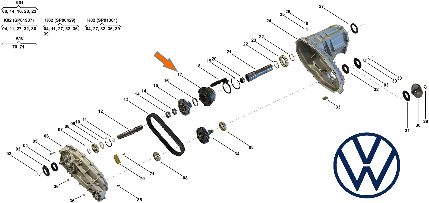 Self-locking center differential TORSEN VW Amarok Touareg 0BU [PL72T ...