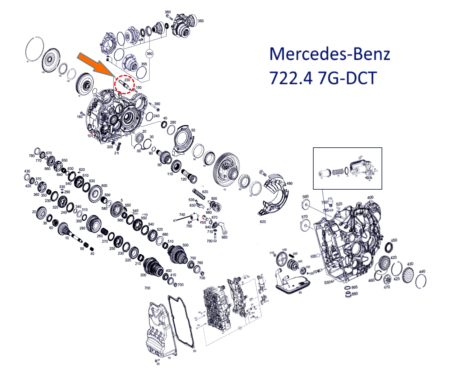 Oil supply tube 724.0 7G-DCT | A 246 371 07 96 A2463710796 A 246 371 15 ...