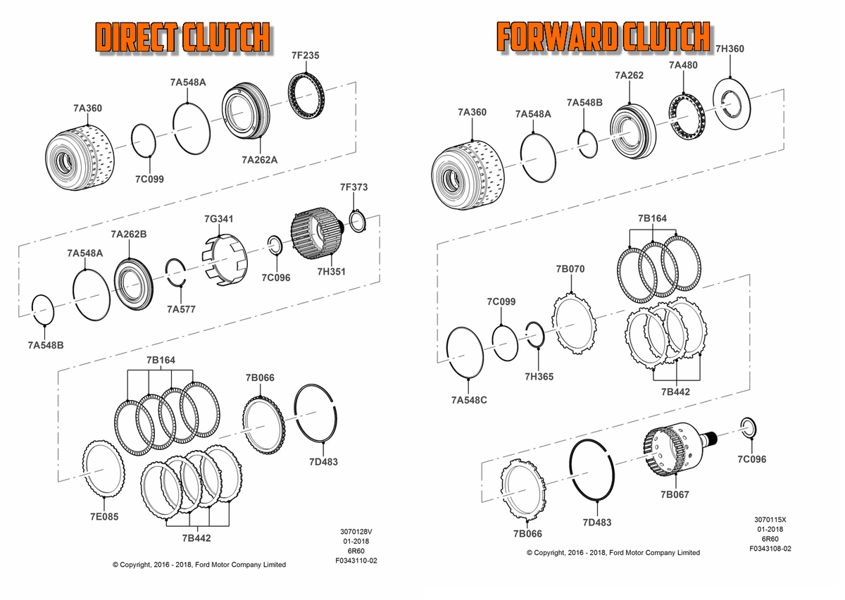 Drum DIRECT / FORWARD Clutch FORD 6R140 [empty, no plates] from FORD ...