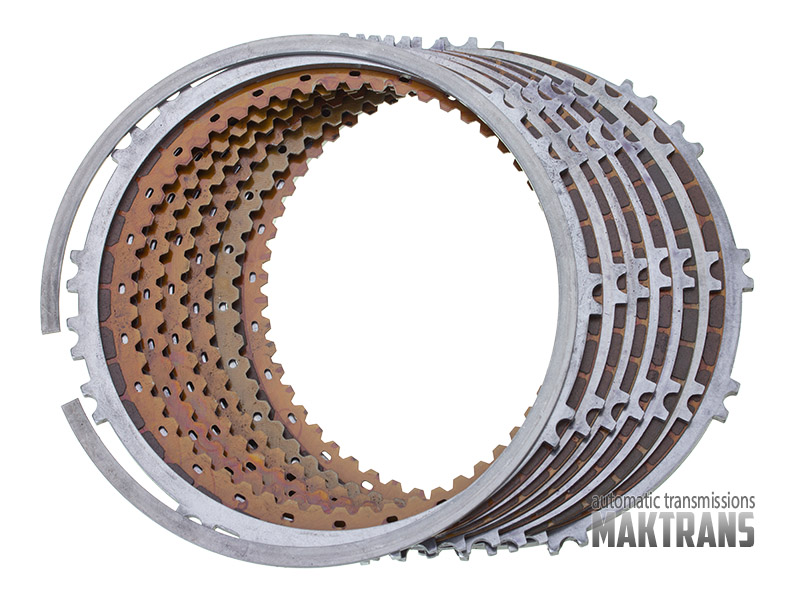 Friction and steel plate set of B2 LOW REVERSE pack (6 friction plates ...