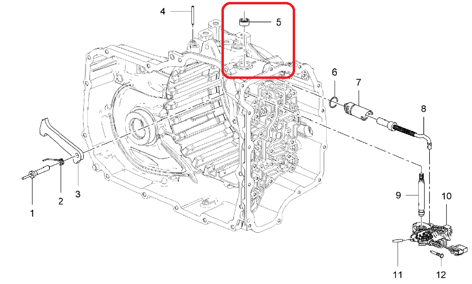 Selector oil seal, automatic transmission 6F15 6T31 6T70E 6T75E 9T45 ...