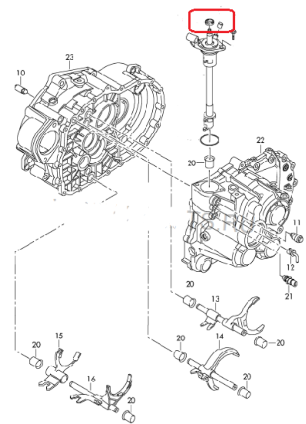 Gear selector oil seal JF404 DQ250 02E DSG 6spd 03-up DQ400 0DD ...