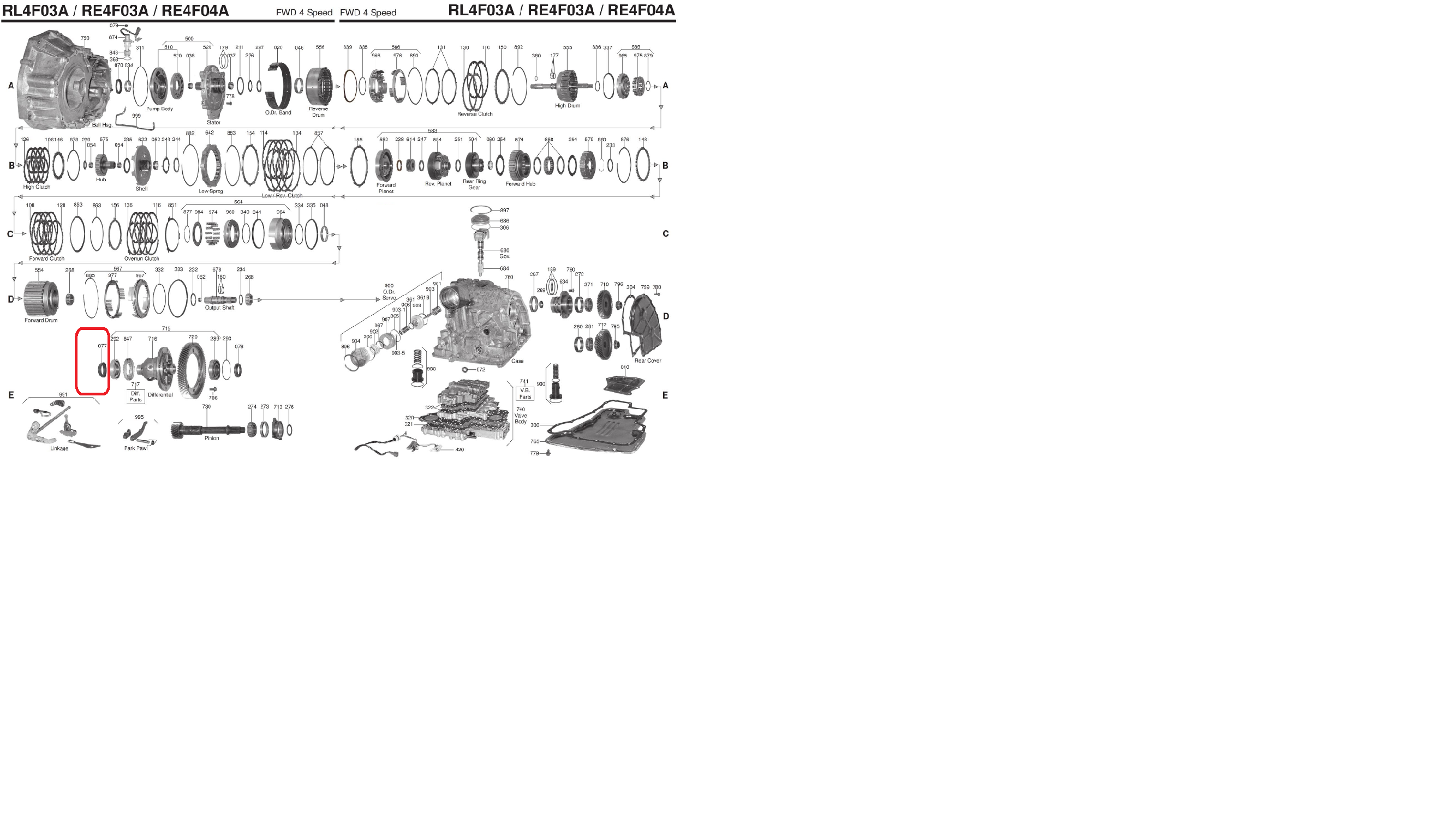 Axle oil seal right BE2351E JF017E JF018E RE4F04A RE4F04B RE4F04V ...