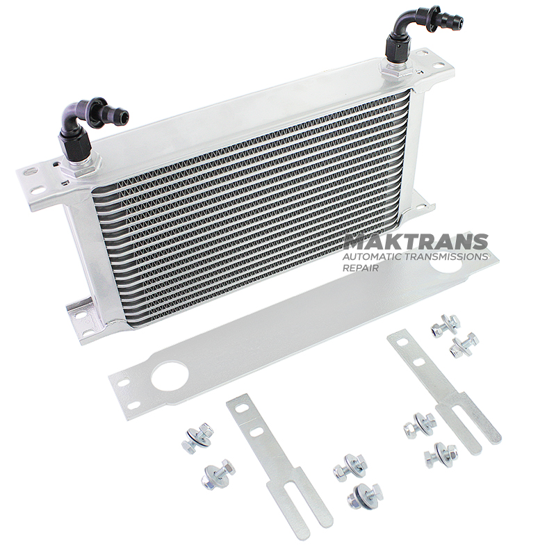 Universal oil cooler 18-row thread pitch 9/16"x18 AN6 fitting Kit with ...